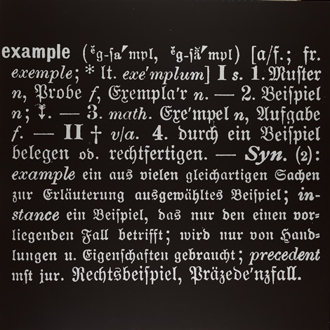 Example by Joseph Kosuth on artnet