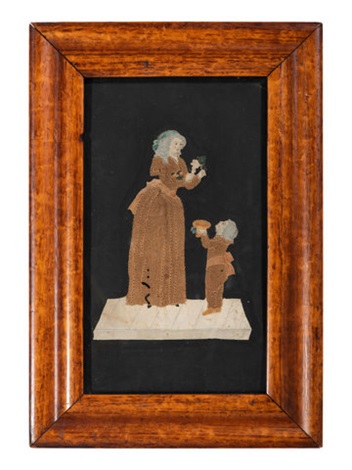 Two Figural Pinprick and Watercolor Pictures by Anonymous (19) on artnet