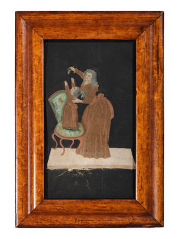 Two Figural Pinprick and Watercolor Pictures by Anonymous (19) on artnet