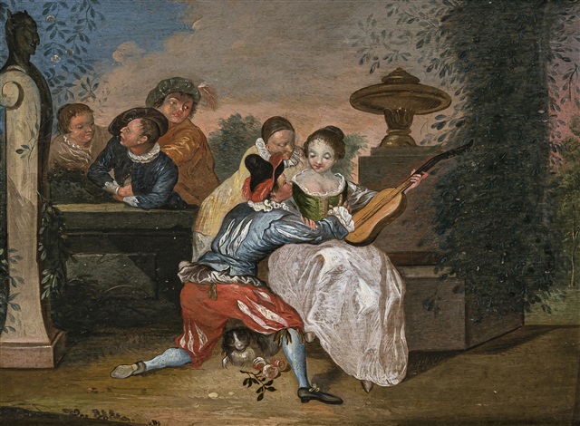 Gallant scene in the park by Jean-Antoine Watteau on artnet