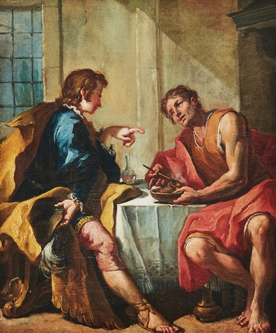 Esau selling his birthright to Jacob by Sebastiano Ricci on artnet