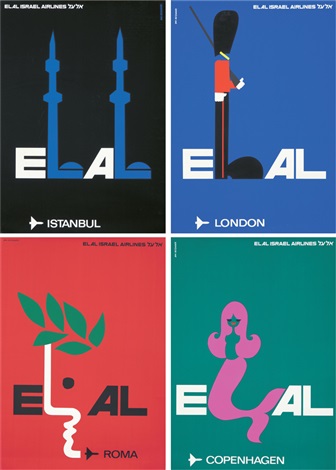 El Al 4 Posters by Dan Reisinger on artnet