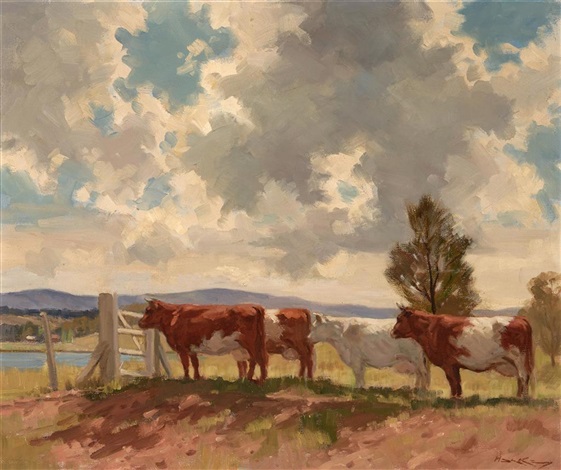 Landscape with Cattle by Henry Aloysius Hanke on artnet
