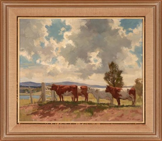 Landscape with Cattle by Henry Aloysius Hanke on artnet