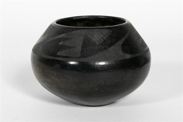 Maria Martinez Pottery Black On Black