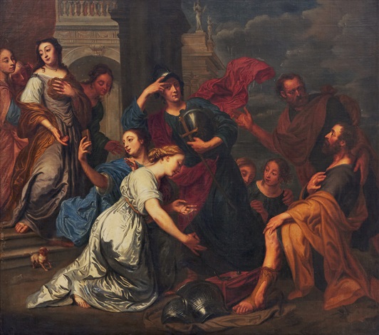 Achilles recognized by Ulysses at the Court of Lycomedes by Pieter Thys ...