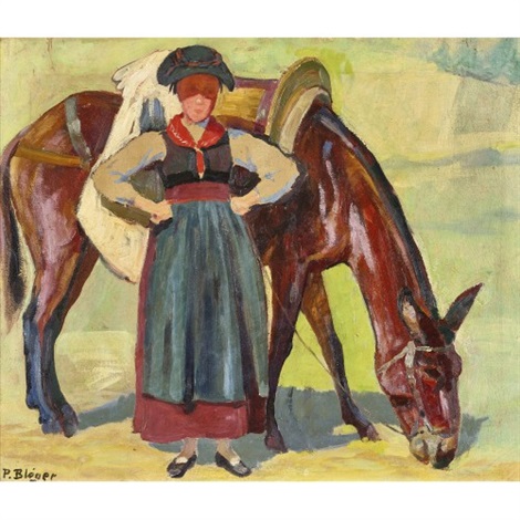 Valaisanne et mulet by Paul-Léon Bleger on artnet