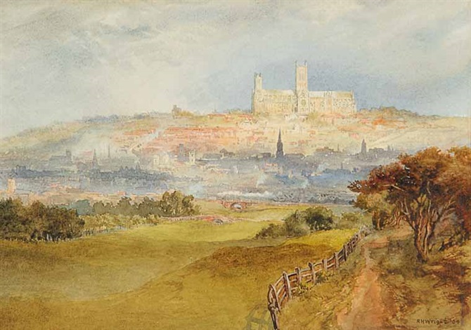 Lincoln from south common by Richard Henry Wright on artnet