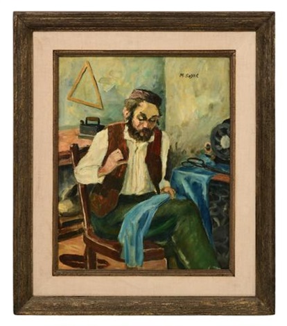 Moses Soyer American, 1899-1974, Interior Scene of a Man Sewing by ...