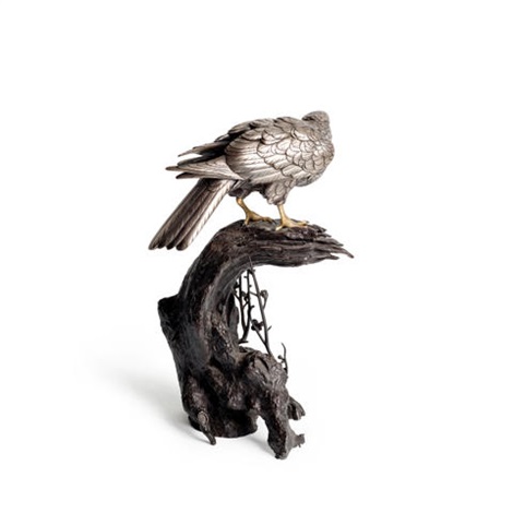 A Silver Model of a Goshawk by Akasofu Gyoko on artnet
