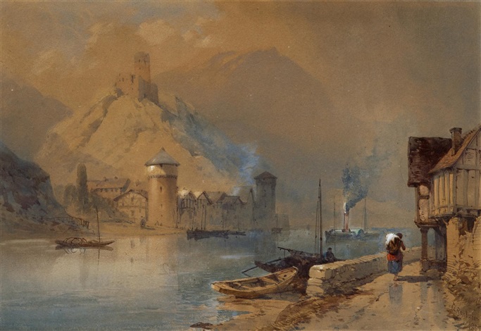 Das Rheintal bei St. Goar by Thomas Charles Leeson Rowbotham on artnet