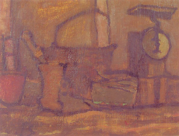 Stille life with antique objects by Joseph Solman on artnet