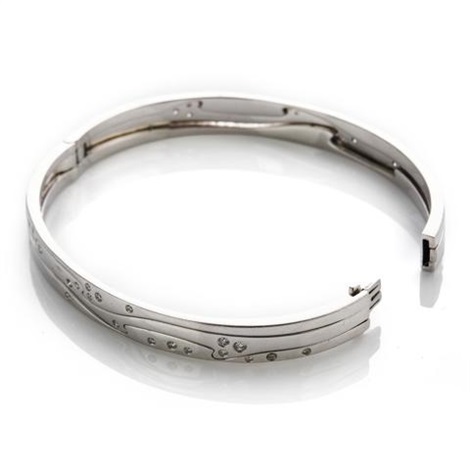 Georg Jensen A Fusion diamond bangle set with numerous brilliant-cut diamonds by Georg Jensen ...