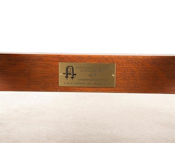 STICKLEY COLLECTOR EDITION GUS LEATHER BENCH by L. & J.G. Stickley (Co ...