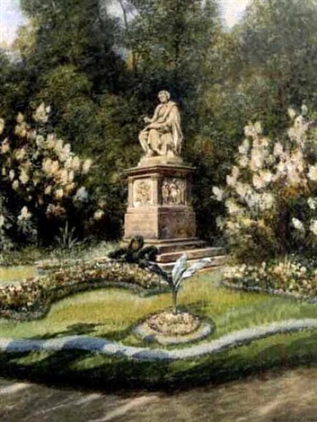 Das Schubertdenkmal im Stadtpark by Friedrich Frank on artnet