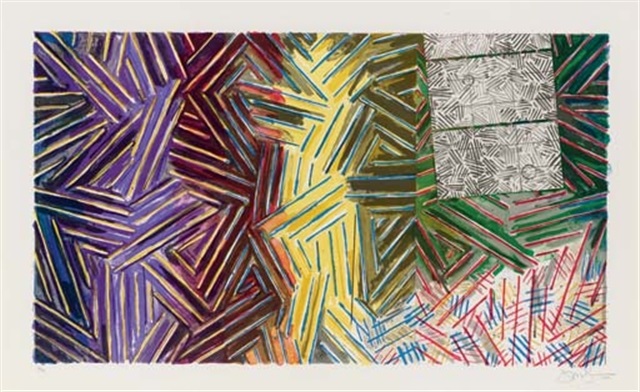Between the clock and the bed by Jasper Johns on artnet
