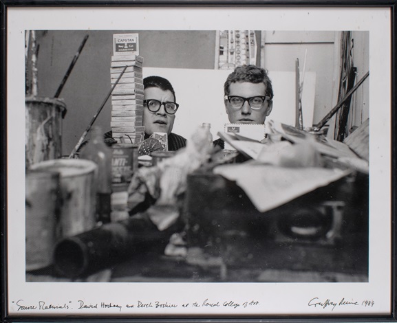 Six photographs of David Hockney, Derek Boshier and Peter Crutch at the ...
