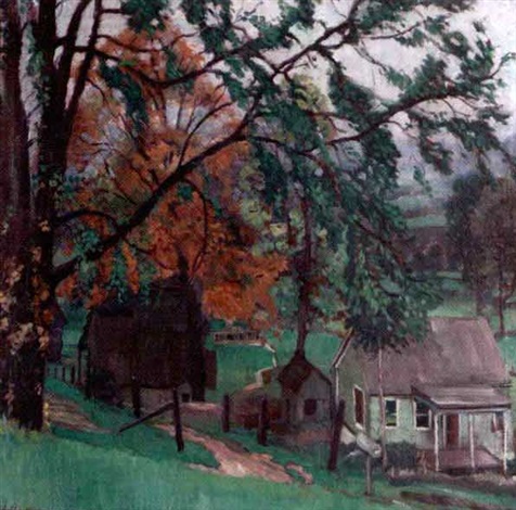 Rural landscape by Frank V. Hoffman on artnet
