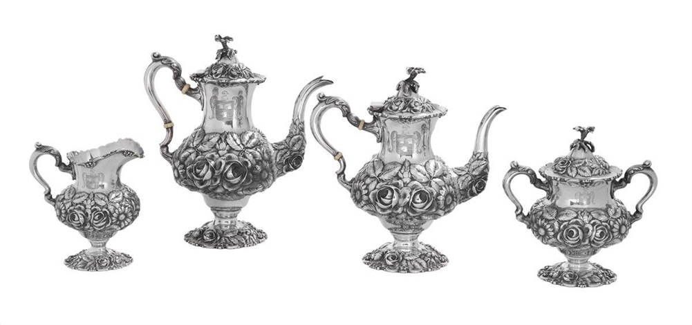 Stieff Repousse Sterling Silver Tea Set by Stieff Sterling (Co.) on artnet