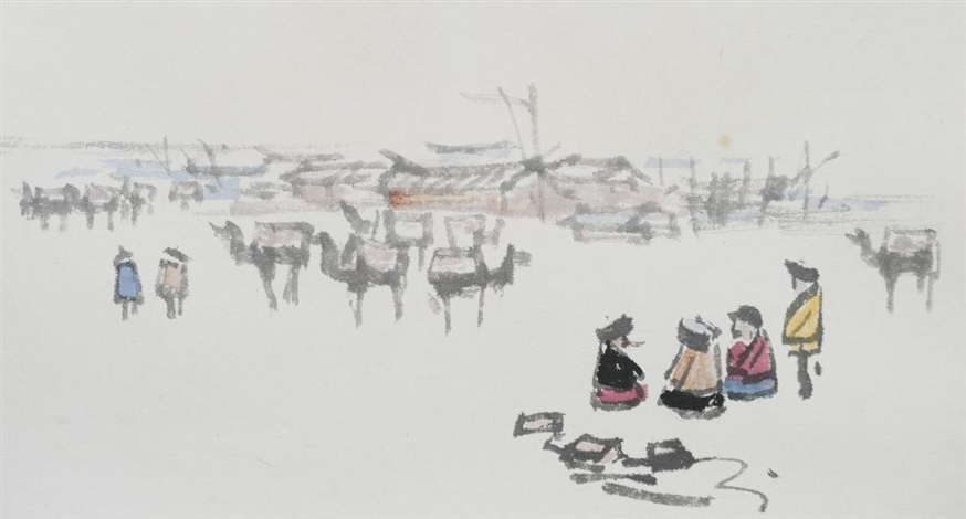 Chinese Painting Of Desert Scene by Wang Nong on artnet