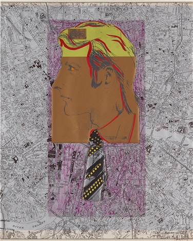 Map with Fraser by Larry Rivers on artnet