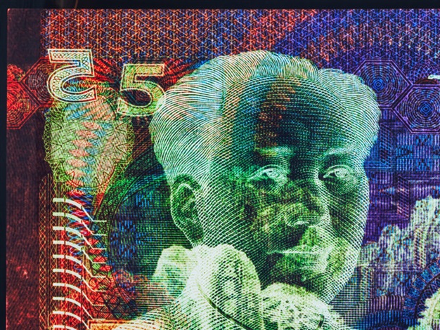 Negative Currency 5 Yuen used as Negative by David LaChapelle on artnet