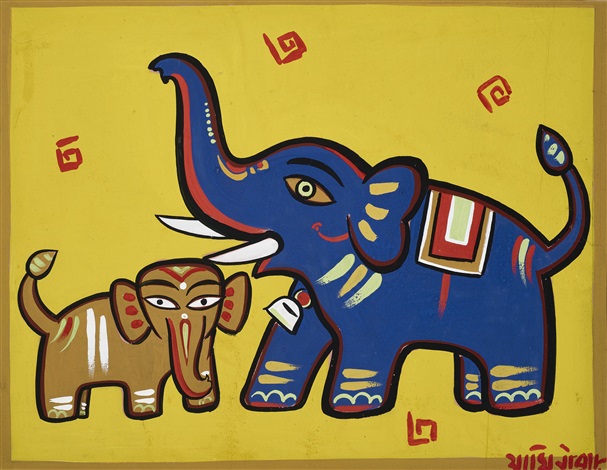 Untitled Elephants by Jamini Roy on artnet