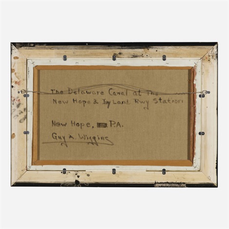 The Delaware Canal at the New Hope Ivy Land Rwy Station by Guy Arthur ...