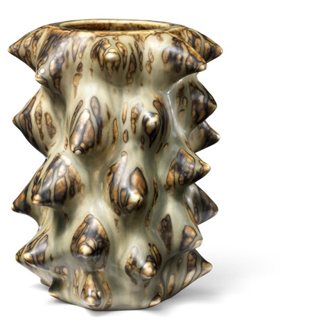 A stoneware vase modelled in sprouting style by Axel Salto on artnet