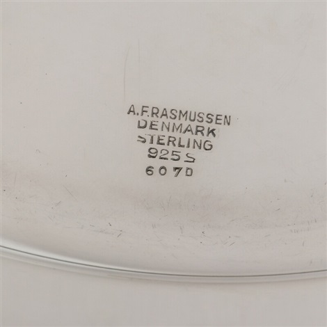 Five Danish 20th century sterling silver plates by A. F. Rasmussen on ...