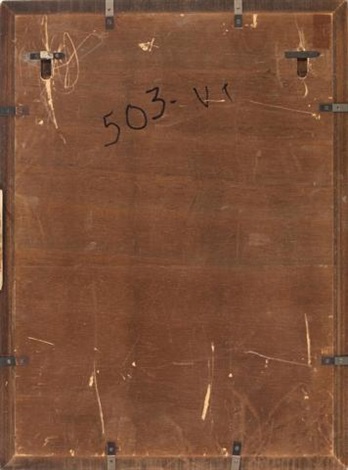 Three glass picture frames with wood back and metal fittings by Arne ...