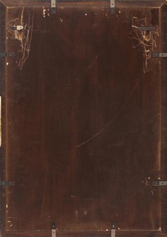 Three glass picture frames with wood back and metal fittings by Arne ...