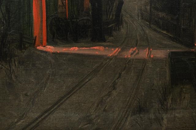 Winters Night with Cabins by Svend Rasmussen Svendsen on artnet