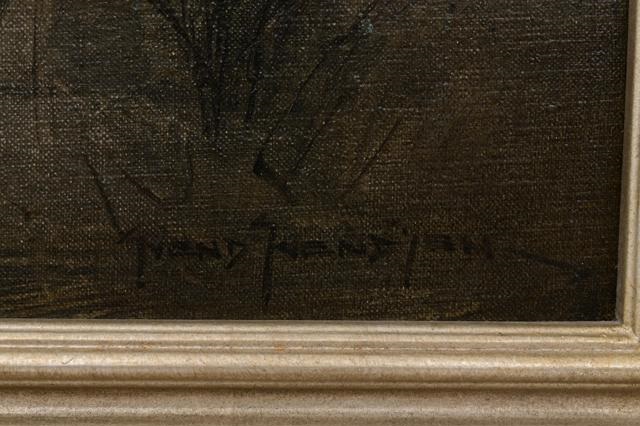 Winters Night with Cabins by Svend Rasmussen Svendsen on artnet