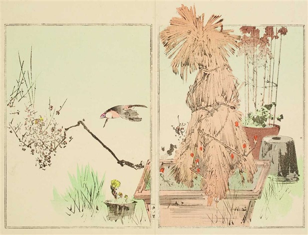 Birds and flowers 62 works from Seitei kacho gafu by Shotei Watanabe on ...