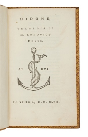 Dolce, Didone, Venice, Sons of Aldo, 1547, late eighteenth-century ...