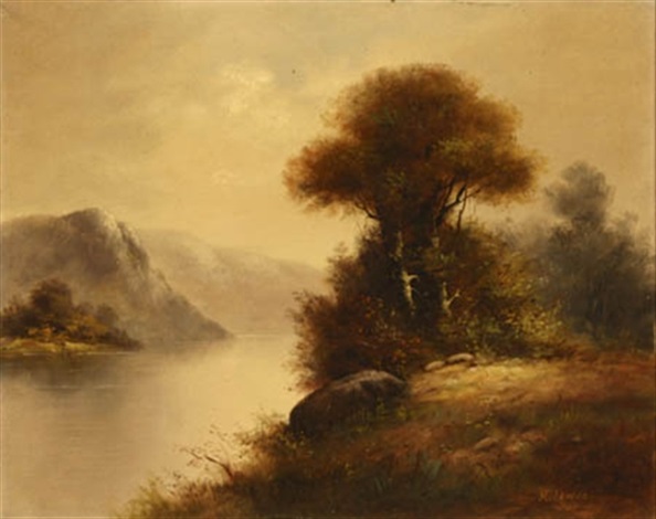 Mountain river landscape by Henry Lewis on artnet
