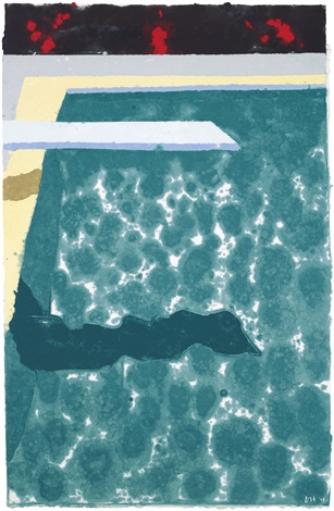 Green Pool with Diving Board and Shadow Paper Pool 3 by David Hockney ...