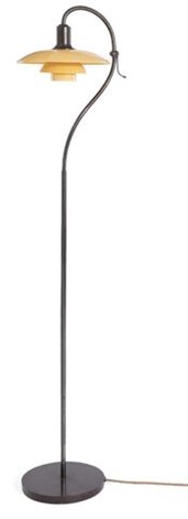 Question mark floor lamp PH-32 Adjustable, patinated, browned brass ...