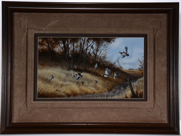 Quails In Flight by Tom M. Crain on artnet