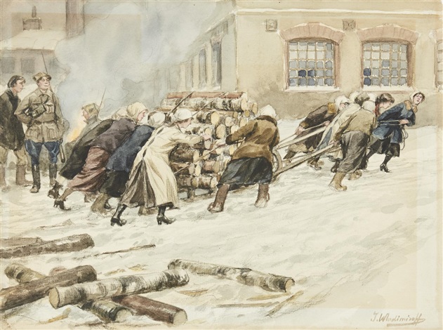 A set of 26 depictions of scenes from the Russian revolution by Ivan ...