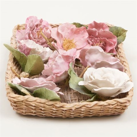 Clare Potter Porcelain Model of a Basket of Roses by Clare Potter on artnet