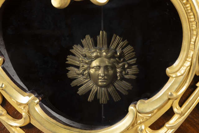 A FRENCH ORMOLU MOUNTED KINGWOOD AND PARQUETRY LONGCASE REGULATOR CLOCK ...