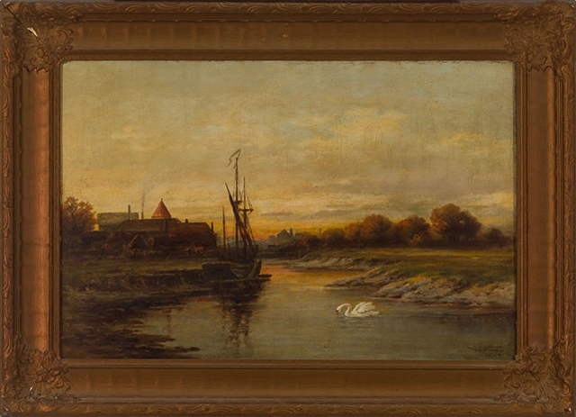 Sailing Vessel at Sunset by Frederick Arthur Verner on artnet