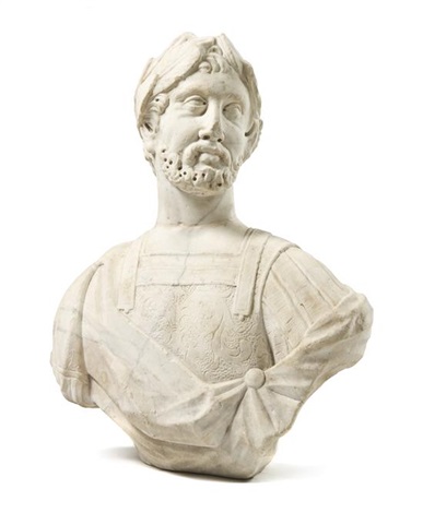 Bust of a bearded Roman military figure by Anonymous on artnet
