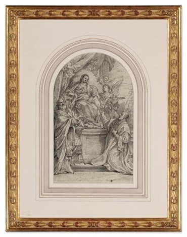 The Madonna and Child with Saints Filippo Neri and Nicola of Bari by ...