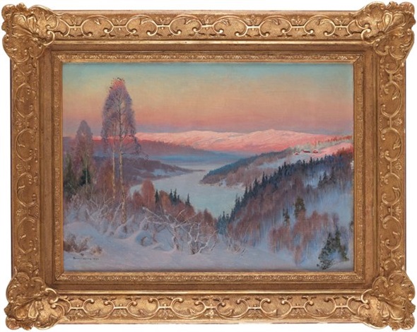 Winter landscape by Anshelm Schultzberg on artnet