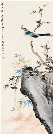 Flower and bird by Jiang Hanting on artnet