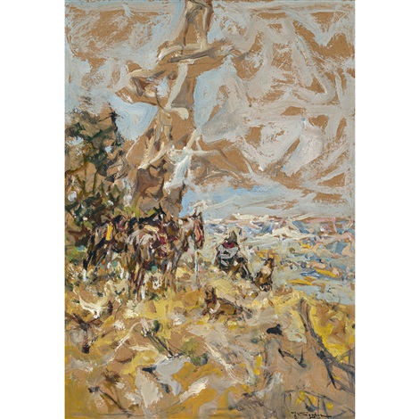 Resting Indians by Julius Seyler on artnet