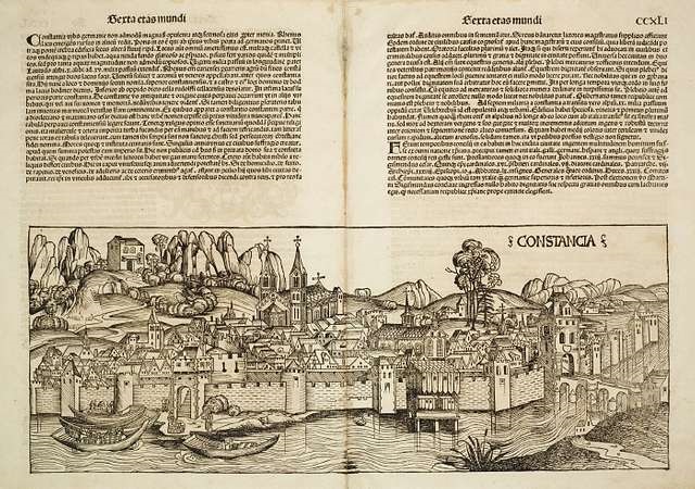 Konstanz collab. wW. Pleydenwurff, from Liber Chronicarum by Michel ...